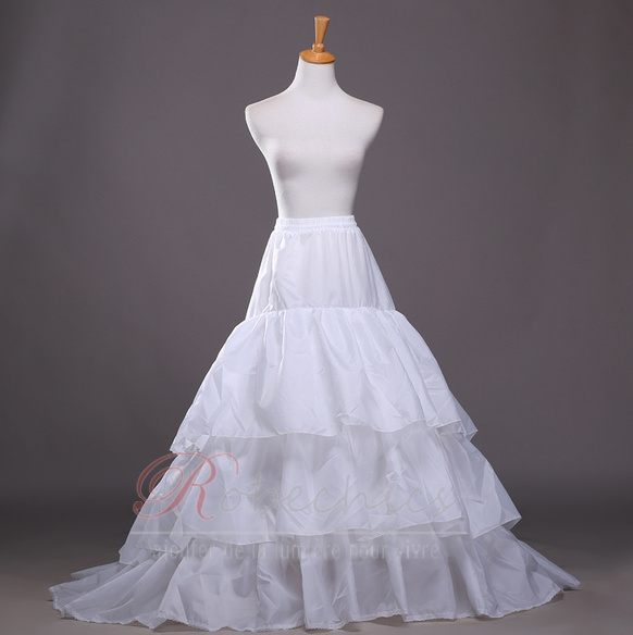 Jupon de mariage Three rims Trailing Long Wedding dress Polyester ...