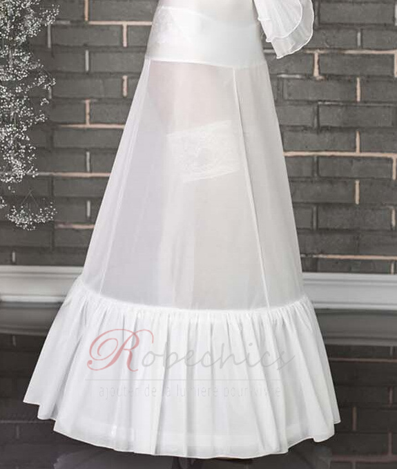 Jupon de mariage Full dress Vintage Flouncing White Terylene Two rims ...