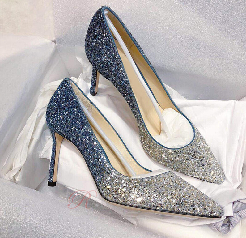 Chaussures de mariage pour femmes en cristal paillettes chaussures de ...
