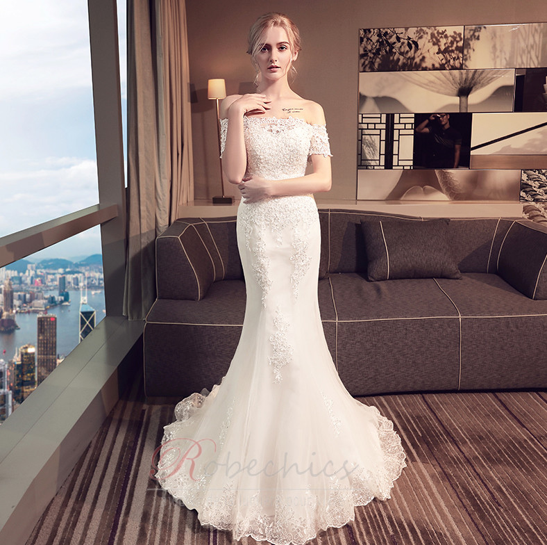 Robe de mariée Formelle Naturel taille Manquant Lacet Couvert de ...