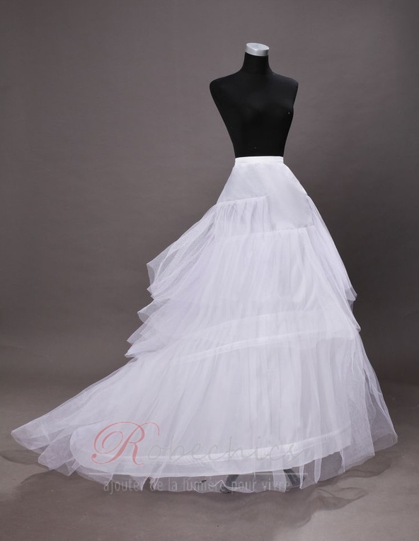 Jupon de mariage Three rims Trailing Long Wedding dress Polyester ...